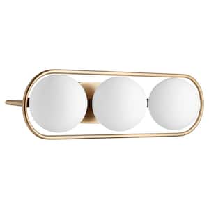 Rennnsan Kyle 24.4 in. 3-Light Aged Brass Dimmable Vanity Light VL8101-49298 - The Home Depot