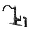 Ultra Faucets Single-Handle Standard Kitchen Faucet with Side Sprayer ...