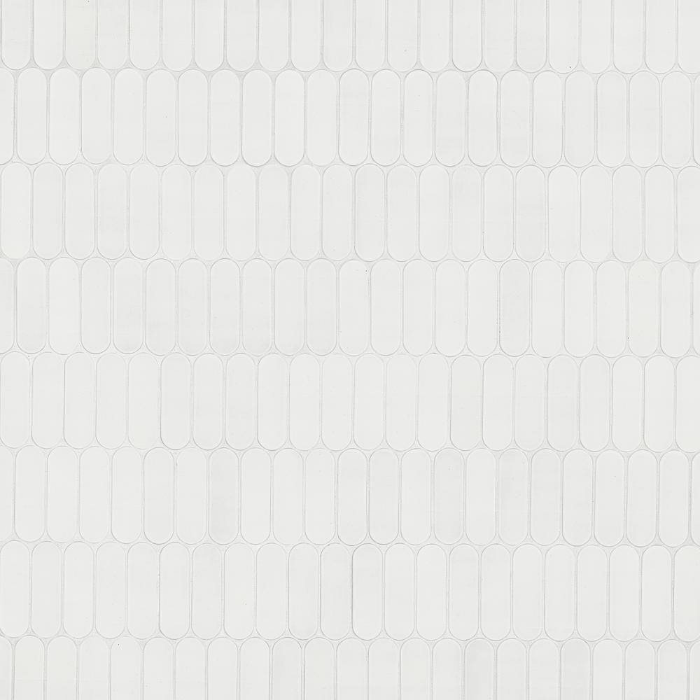 MSI Take Home Tile Sample-Bianco Ellipse White 4 in. x 4 in. Polished ...