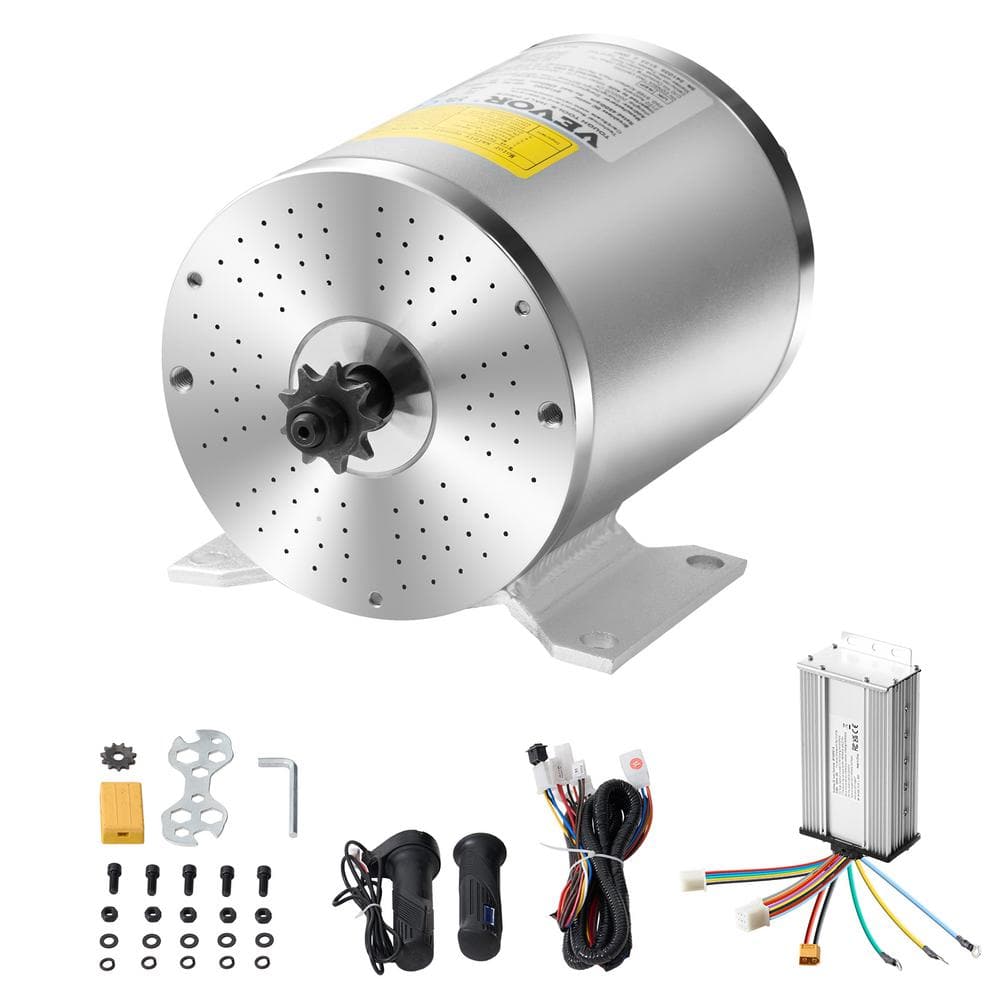 VEVOR 1800-Watt Electric Brushless DC Motor Kit 48V 4500rpm Motor with ...