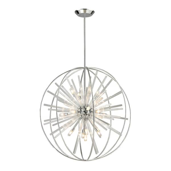 Titan Lighting Novae Collection 15-Light Polished Chrome Pendant TN ...