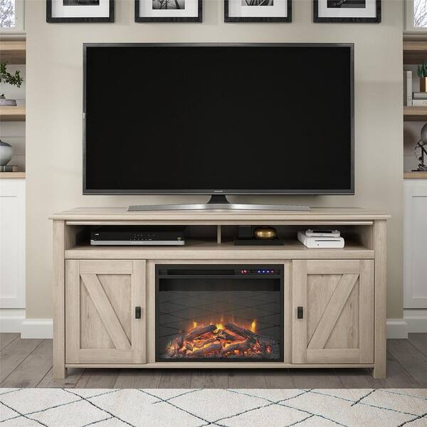 Ameriwood home fireplace tv console for tvs up store