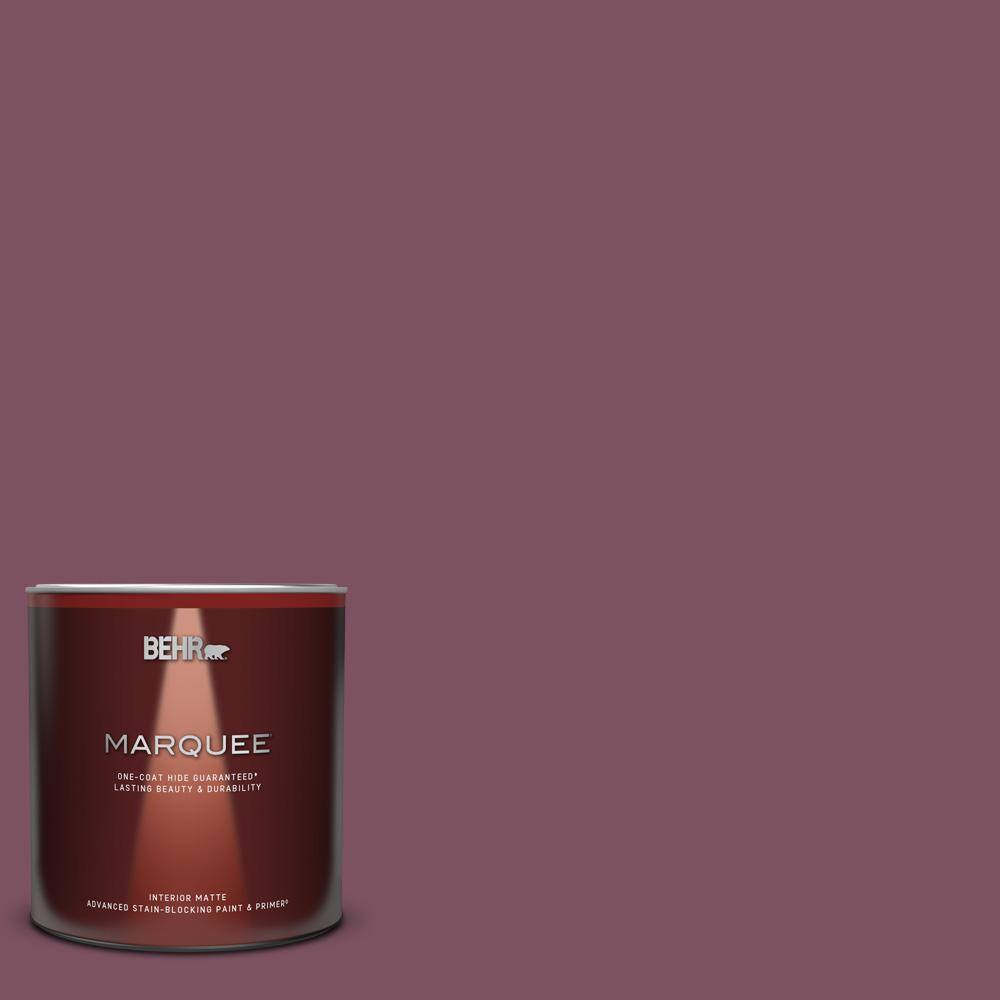 BEHR MARQUEE 1 qt. #PPU1-19 Classic Berry Matte Interior Paint & Primer ...