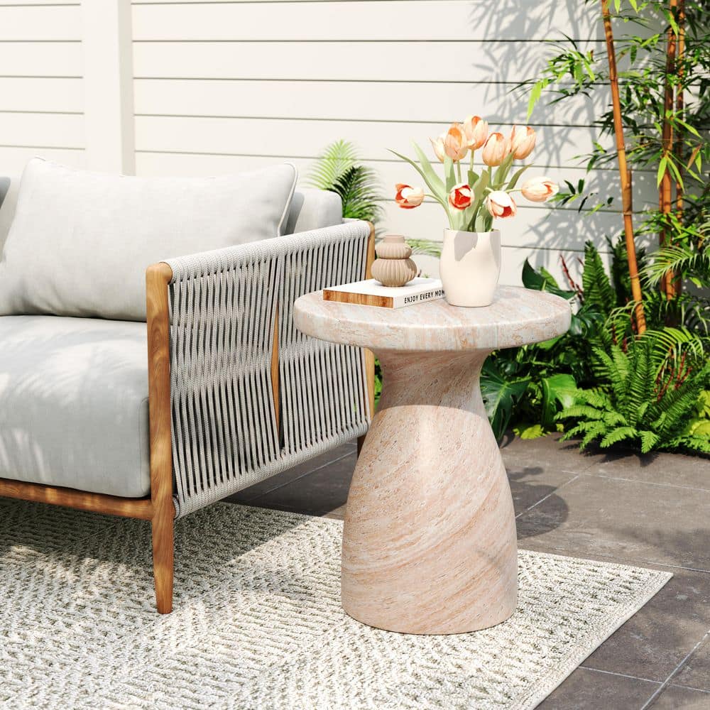 CHRISTOPHER KNIGHT HOME Ips Outdoor Patio Concrete Accent Side Table ...