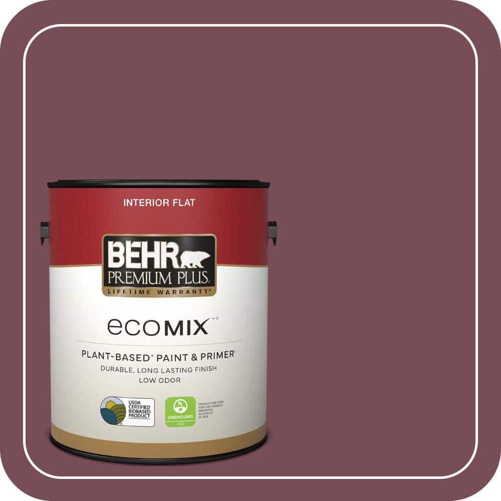 BEHR PREMIUM PLUS 1 gal. #MQ1-01 Rule Breaker Flat EcoMix Plant-Based ...