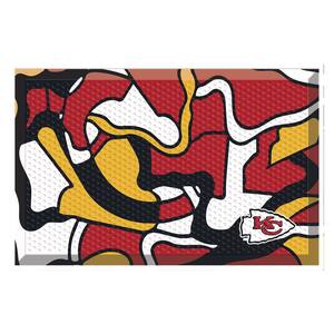FANMATS Kansas City Chiefs 3 ft. x 6 ft. Football Field Rug Runner Rug ...