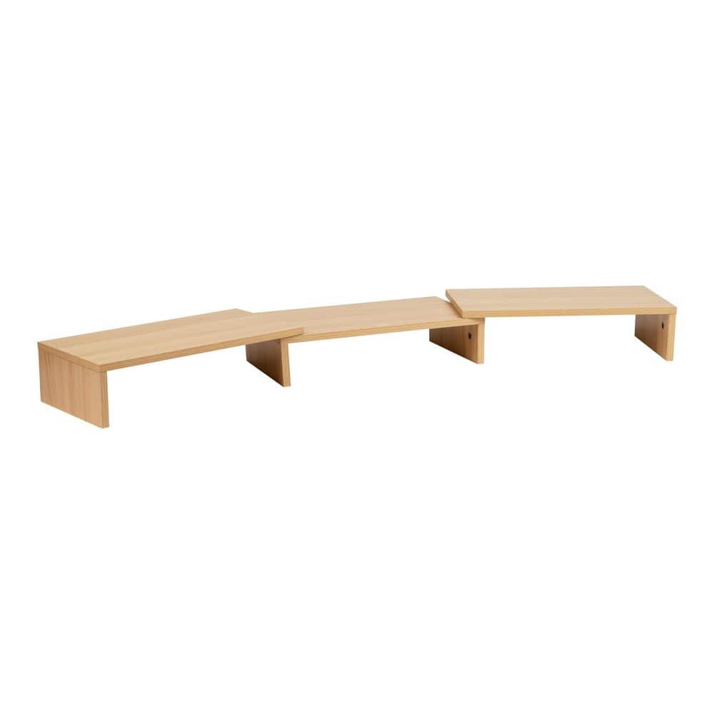 Mind Reader 51.25 in. x 9.25 in. Wide Dual Monitor Stand, Desktop ...