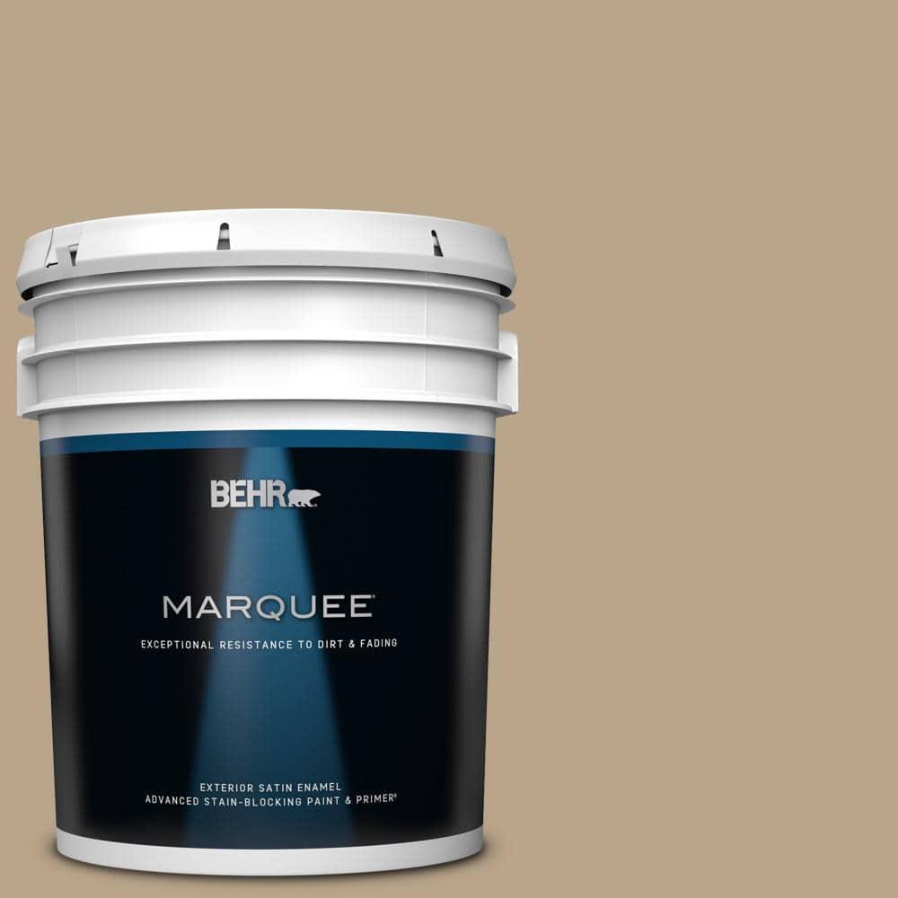 BEHR MARQUEE 5 gal. #710D-4 Harvest Brown Satin Enamel Exterior Paint ...