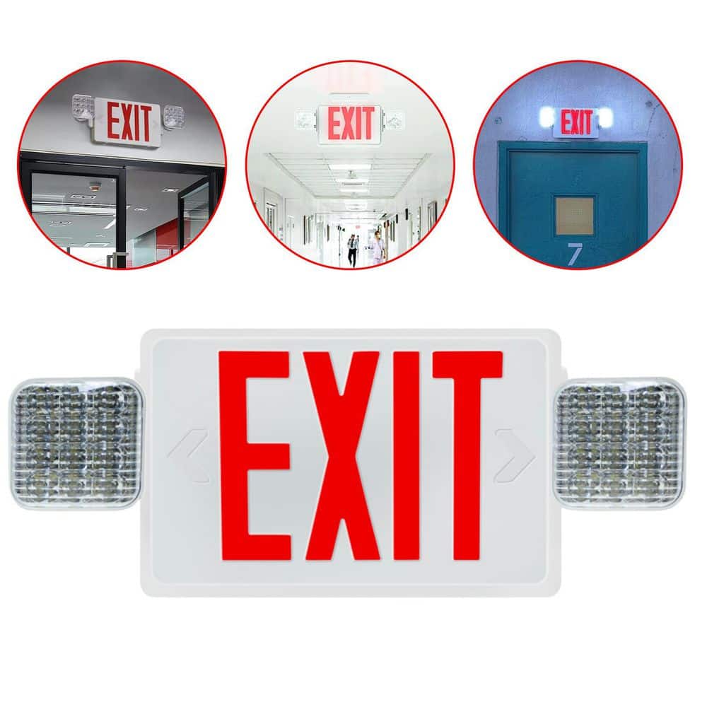 KOAOEIRS Integrated LED Emergency Light with 2 Adjustable Lamps 90 Min ...