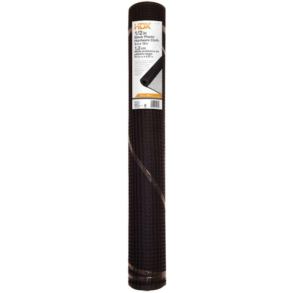 HDX 3 ft. x 15 ft. Black PVC Hardware Net 889230HD - The Home Depot