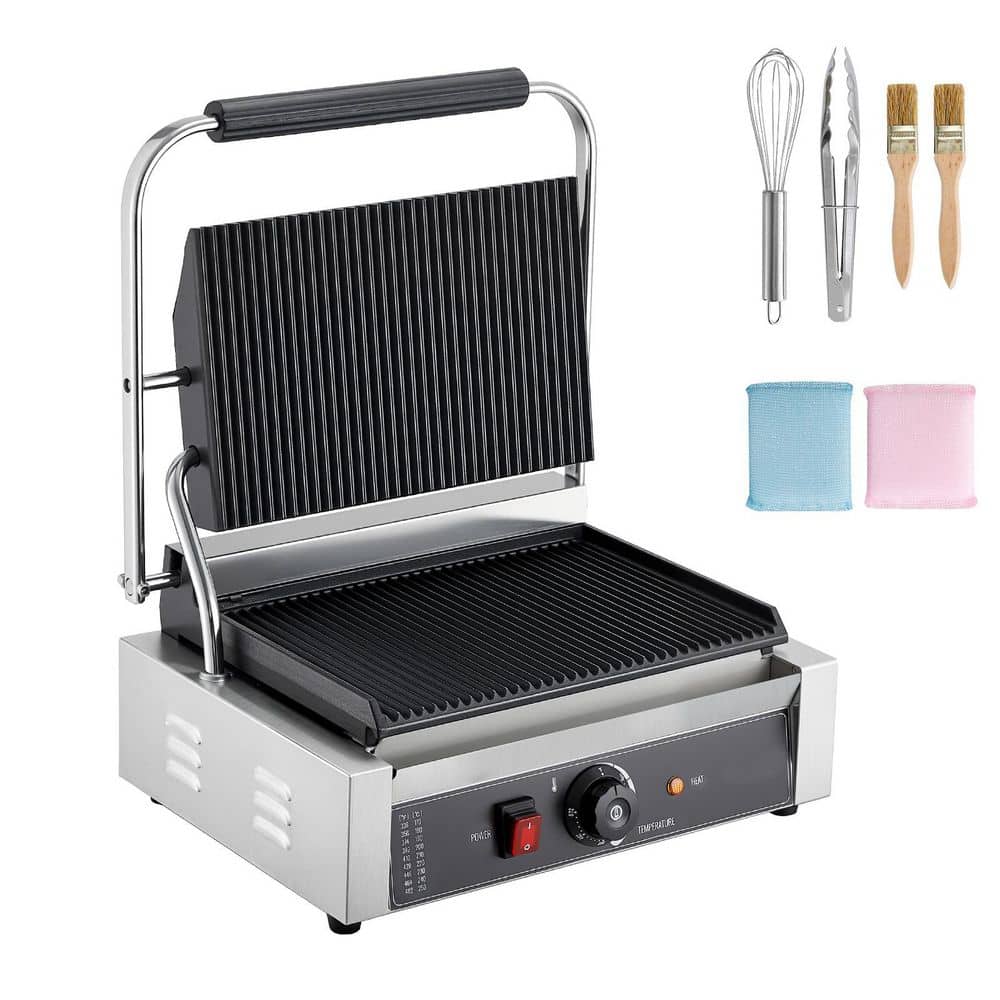 SKYSHALO Commercial Panini Grill, 1800W Electric Sandwich Panini Maker ...