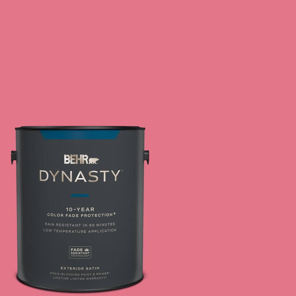 BEHR DYNASTY 1 gal. #120B-6 Watermelon Pink Satin Enamel Exterior Stain ...