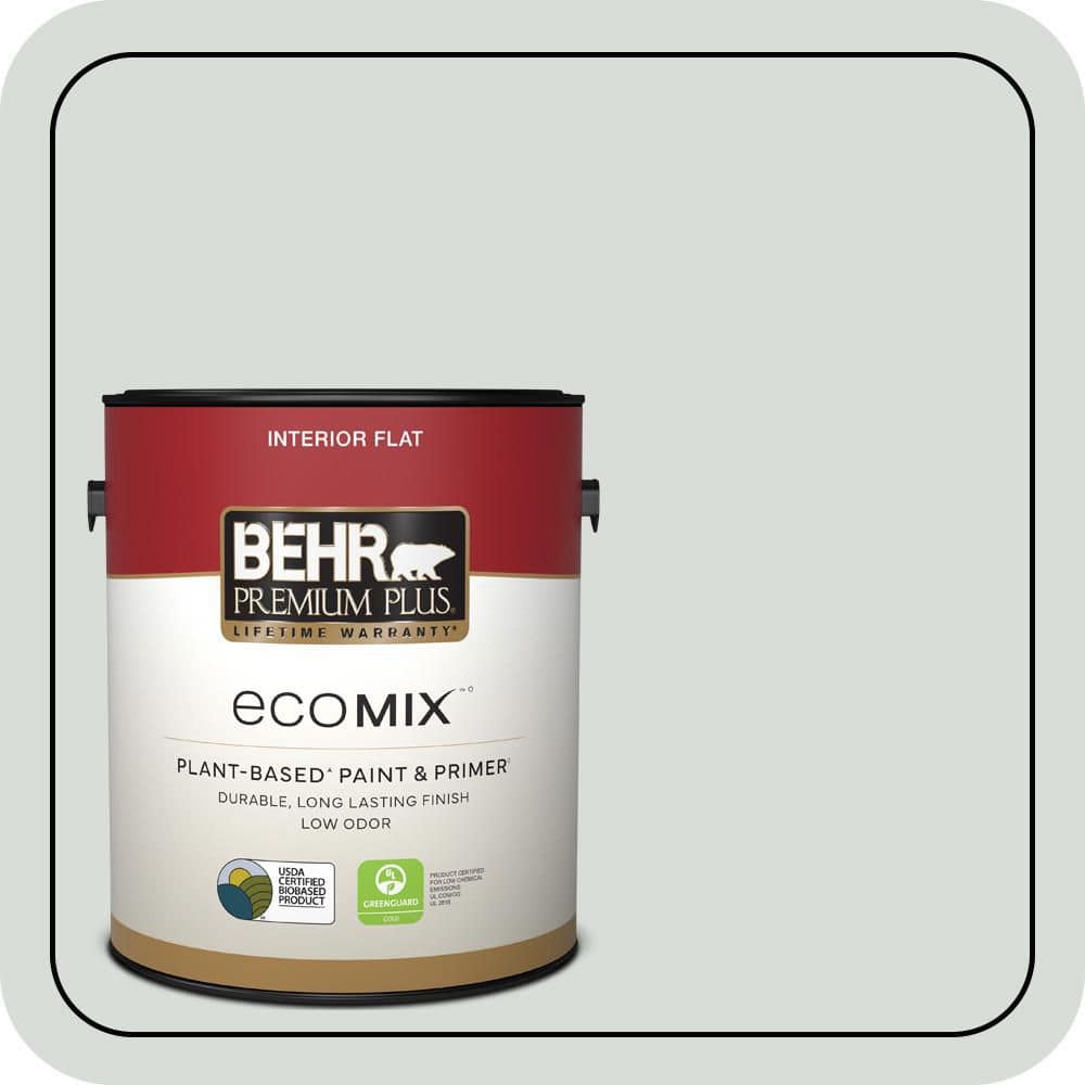 BEHR PREMIUM PLUS 1 gal. #PPL-66 Iced Slate Flat EcoMix Plant-Based ...