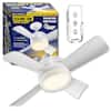 Bell + Howell Socket Fan 15.7 in. Indoor White Socket Ceiling Warm ...