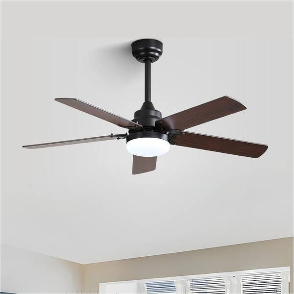 FIRHOT 42 in. Modern Black Indoor MDF Dual Color Blade Multi Mount ...