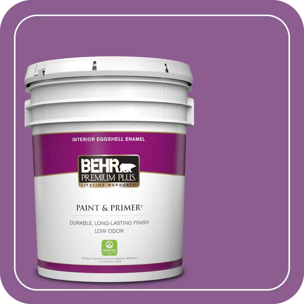 BEHR PREMIUM PLUS 5 gal. #P100-6 Chakra Eggshell Enamel Low Odor ...