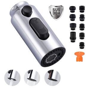 WOWOW 1/2 in. Kitchen Faucets Head with 3-Spray Modes with 9-Adapters ...