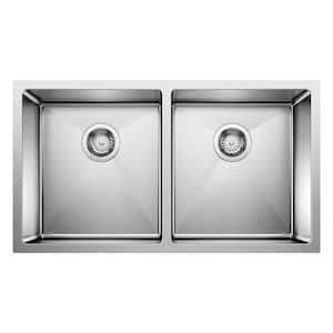 Blanco QUATRUS R15 Undermount Stainless Steel 22 in. Single Bowl ...