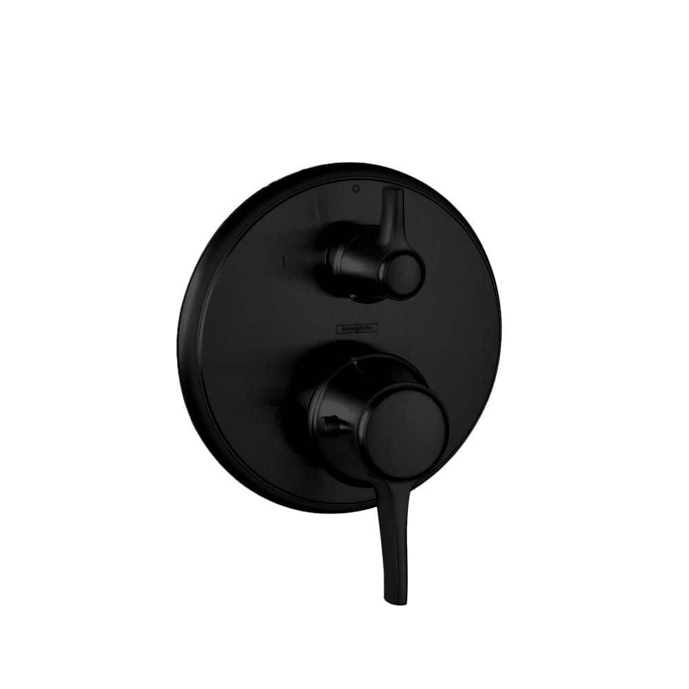 Hansgrohe Ecostat Classic Wall Mount Shower Trim Kit in Matte Black ...