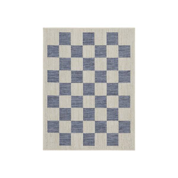 PLAYA RUG Daisy Blue and Ivory 2 ft. x 3 ft. Indoor/Outdoor Area Rug ...