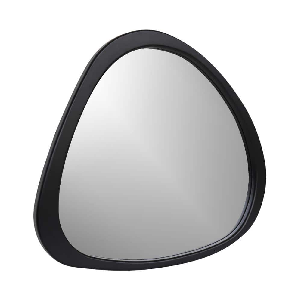 Undbranded Lusso, Asymmetircal Mid-Century Wood Mirror, Black 32 in. x ...