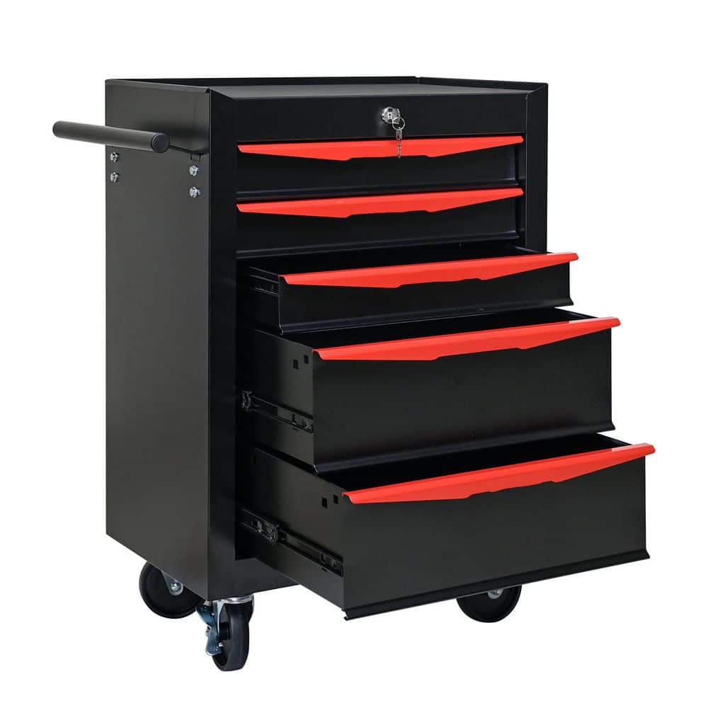 Damodpoy 13 in. Rolling Metal Tool Chest with 4-Drawers, 20 in. 4 ...