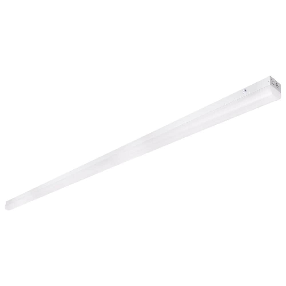 SATCO 8 ft. 175-Watt Equivalent Integrated LED White Strip Light ...