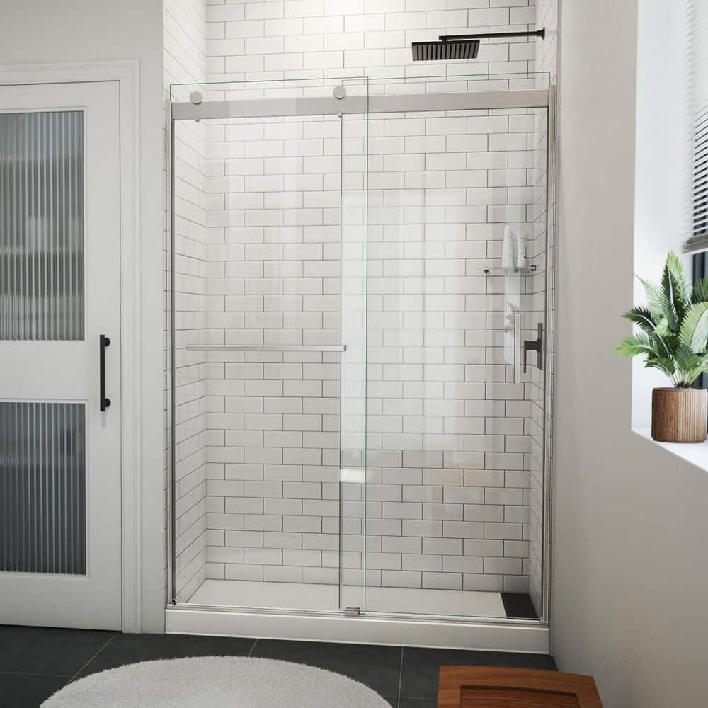 DreamLine Sapphire-V 54 in. W x 76 in. H Sliding Semi Frameless Bypass ...