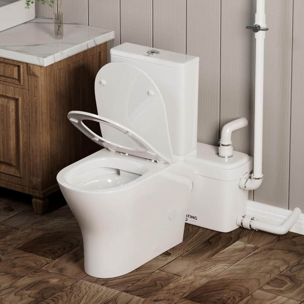 MaceratingFlo 600W Macerating in Toilet Pump System, Dual-Flush, 18 in ...