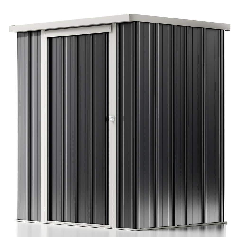 VIWAT 4 ft. W x 3 ft. D Metal Outdoor Storage Shed, Tool Shed with ...