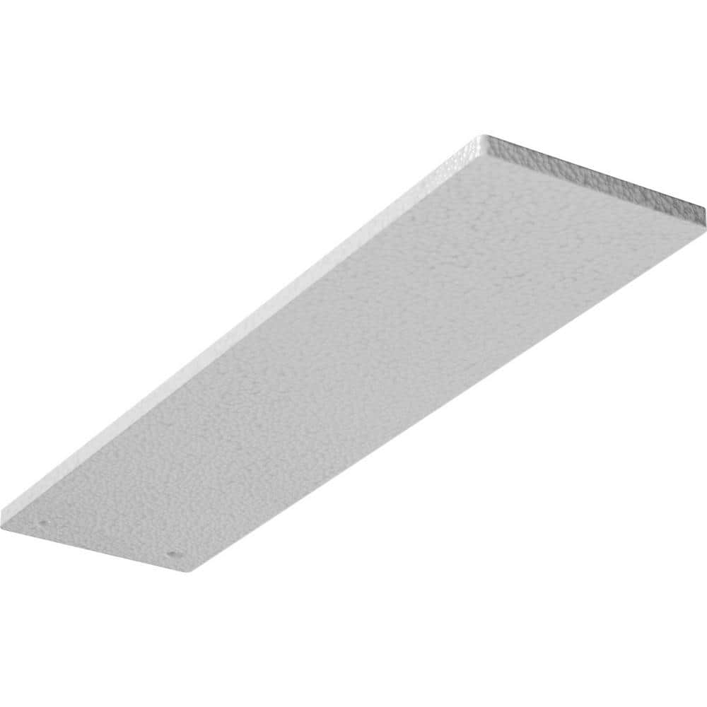 Ekena Millwork 3 in. x 0.25 in. x 12 in. Steel Hammered White Logan ...
