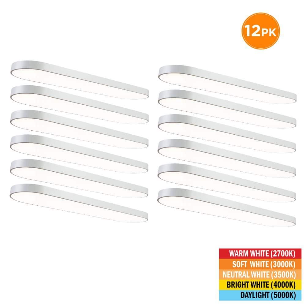 Reviews for Commercial Electric 12-Pack 4 ft. x 12 in. White LED Flush ...