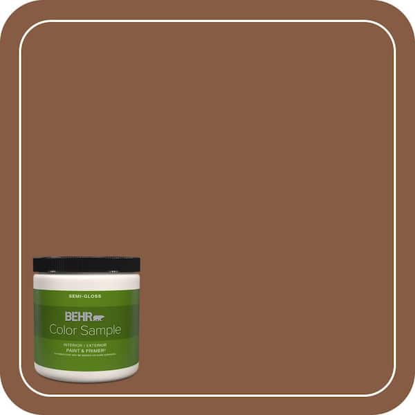 BEHR PREMIUM PLUS 8 oz. #ICC-80 Cinnamon Spice Semi-Gloss Interior ...