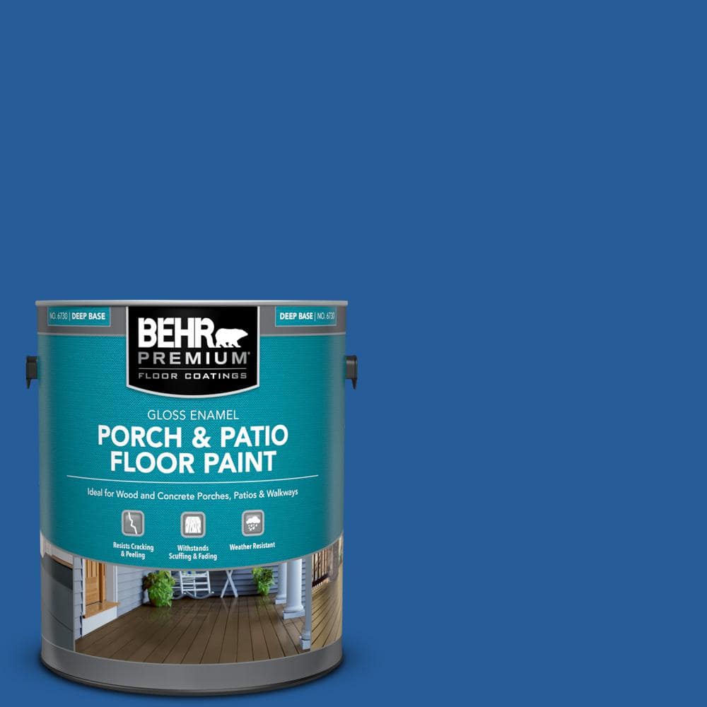 BEHR PREMIUM 1 gal. #P510-7 Beacon Blue Gloss Enamel Interior/Exterior ...