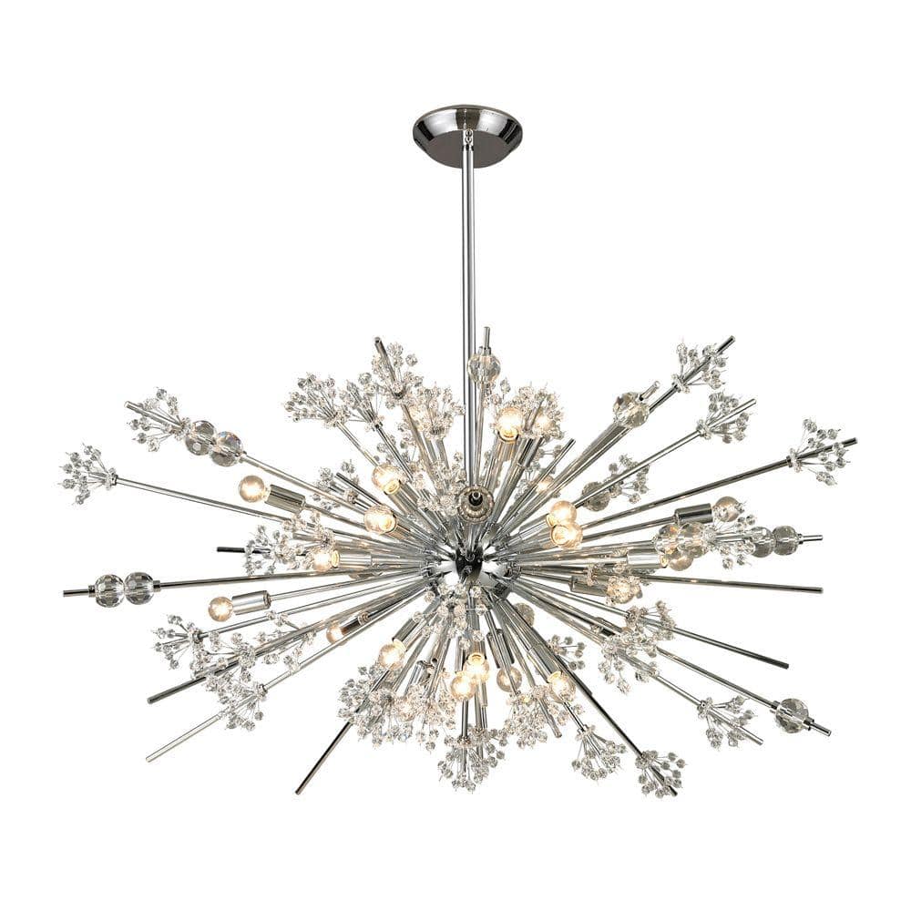 Titan Lighting Tracera Collection 29-Light Polished Chrome Chandelier ...