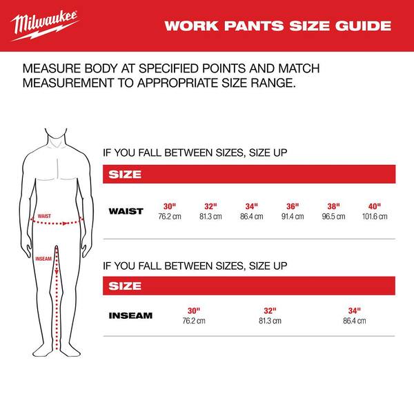 Milwaukee Men s 36 in. x 30 in. Khaki Cotton Polyester Work Pants with 7 Pockets M650K 3630D The Home Depot