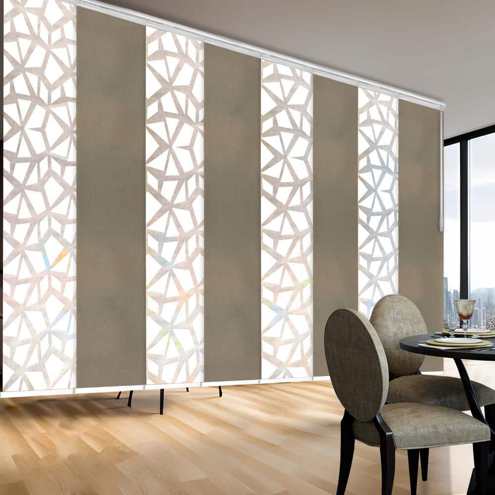 EMOH Midnight Sun 130 in. - 175 in. W x 94 in. L Adjustable 8- Panel ...