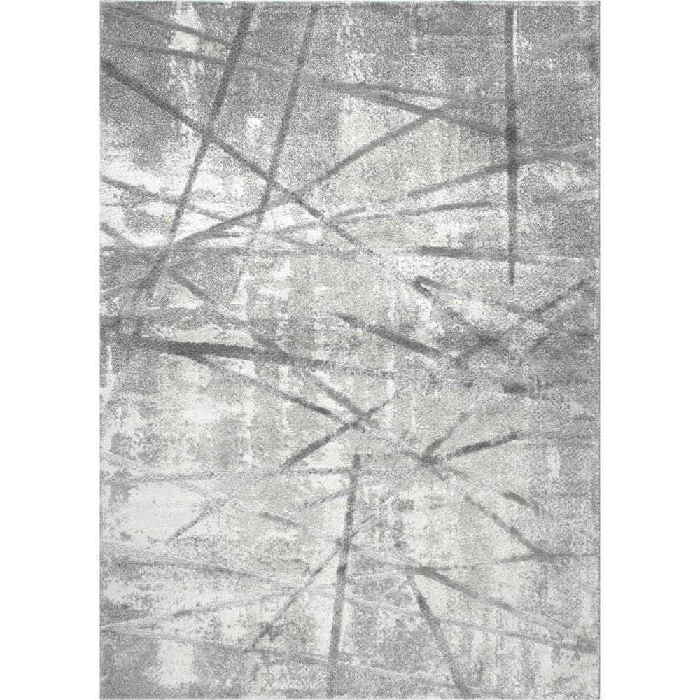 CHRISTIAN SIRIANO NEW YORK Roma Grey/Cream 3 ft. x 4 ft. Abstract Area ...
