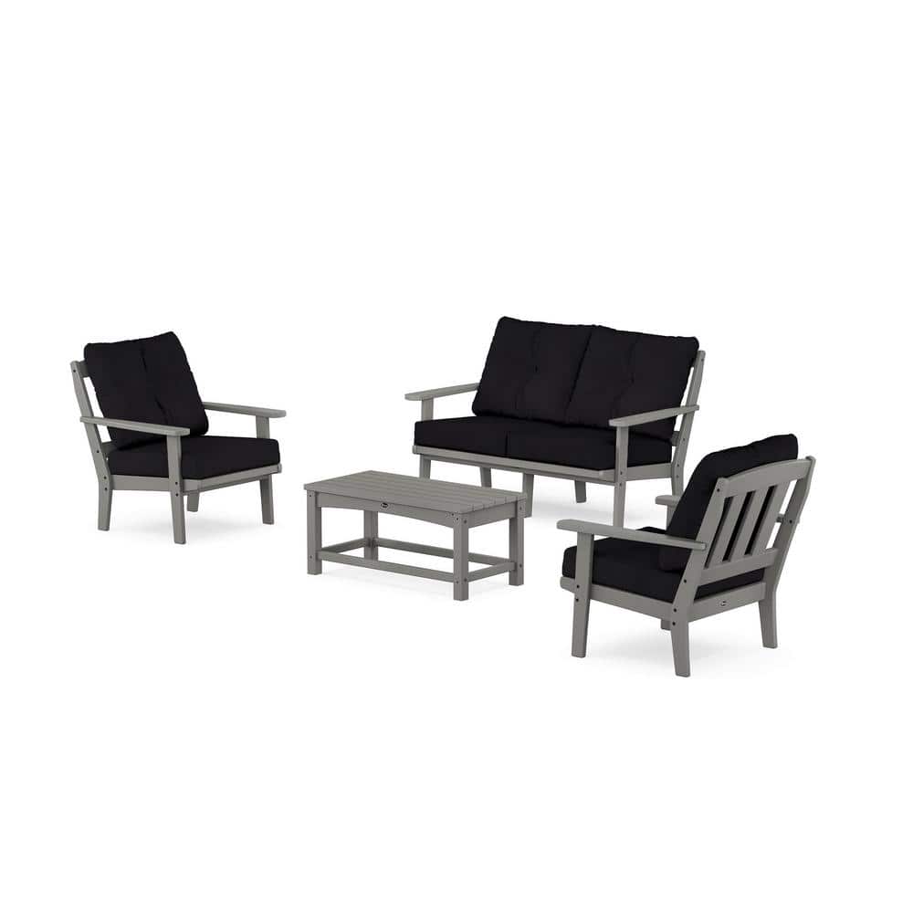 Trex Outdoor Furniture Cape Cod Stepping Stone 4-Piece Plastic Patio ...