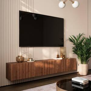 LIVING SKOG Alessio Brown 59 in. Floating TV Stand Fits TV's up to 65 ...