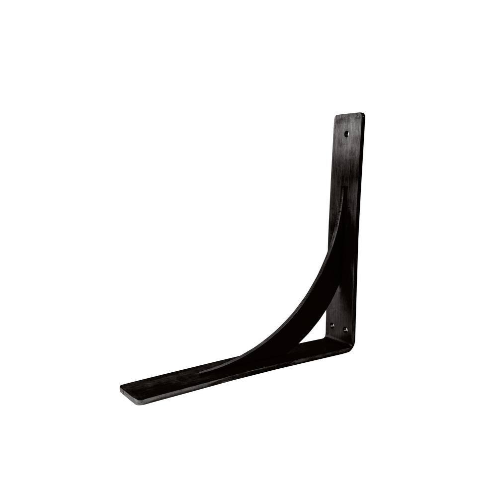 Hampton Bay Delta 20 in. L Black Steel Heavy-Duty Countertop Support ...