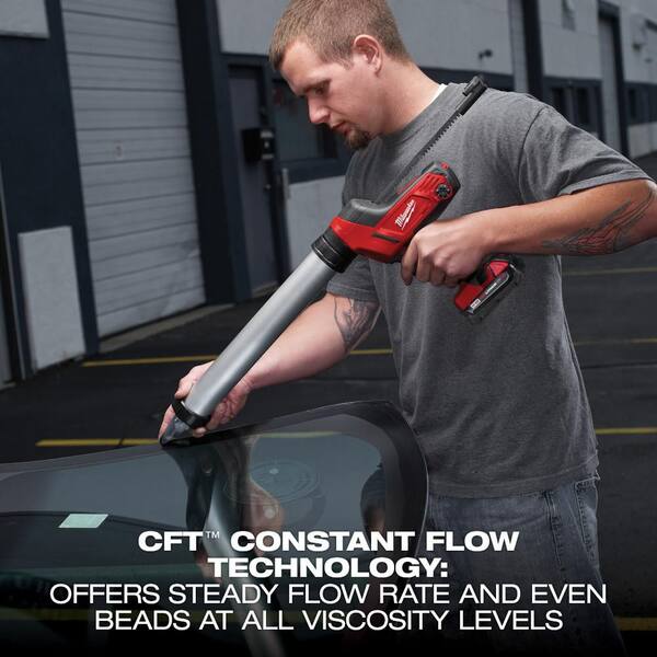 Compact Lightweight Caulking Tool Milwaukee M12 20oz Aluminum Barrel ...