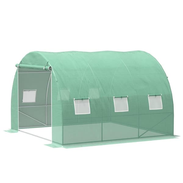 BOPOREA MEGO LLC 10 ft. x 10 ft. x 6.5 ft. Steel Planter Walk-In Tunnel ...
