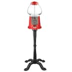 Great Northern 15 in. Vintage Red Gumball Machine Bank with Stand HWD630287