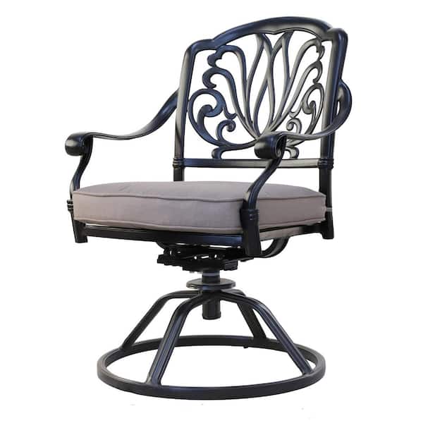 GC GATHERCRAFT Geneva 360° Swivel Rocker Cast Aluminum Outdoor Dining ...
