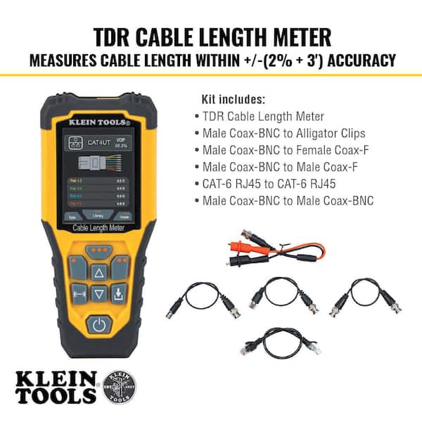 Klein Tools TDR Cable Length Meter 501-915 - The Home Depot