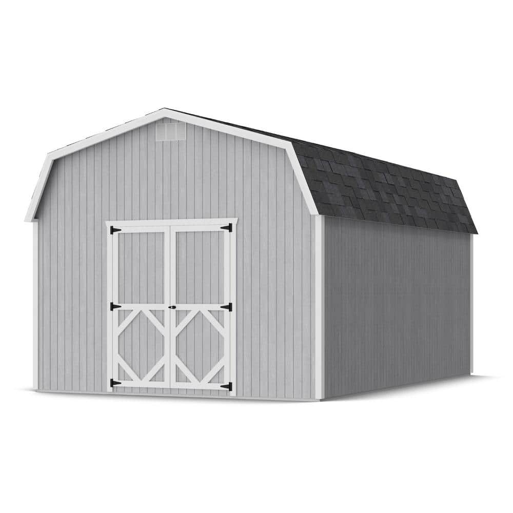 Little Cottage Co. Classic Gambrel 12 ft. x 18 ft. Outdoor Wood Storage ...