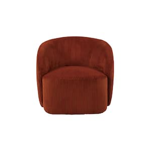 MINIMORE Dodo V2 Rust Polyester Blend Swivel Accent Chair MM-0016DC26 ...