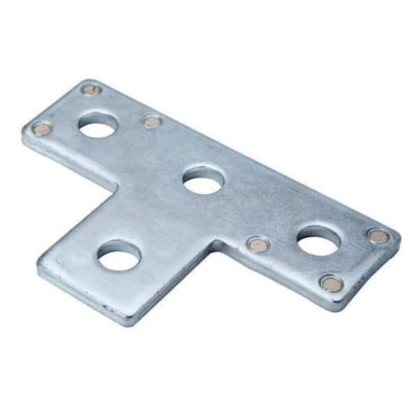 NEWHOUSE ELECTRIC 1/4 in. Trade Size 4-Hole Steel Strut Channel T Bracket Angle Fitting, Silver ...