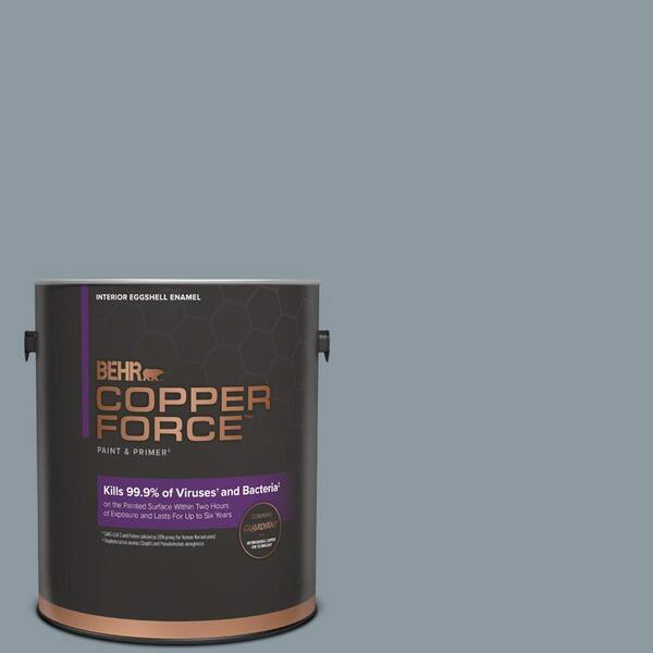 COPPER FORCE 1 gal. #N490-4 Teton Blue Eggshell Enamel Virucidal and ...